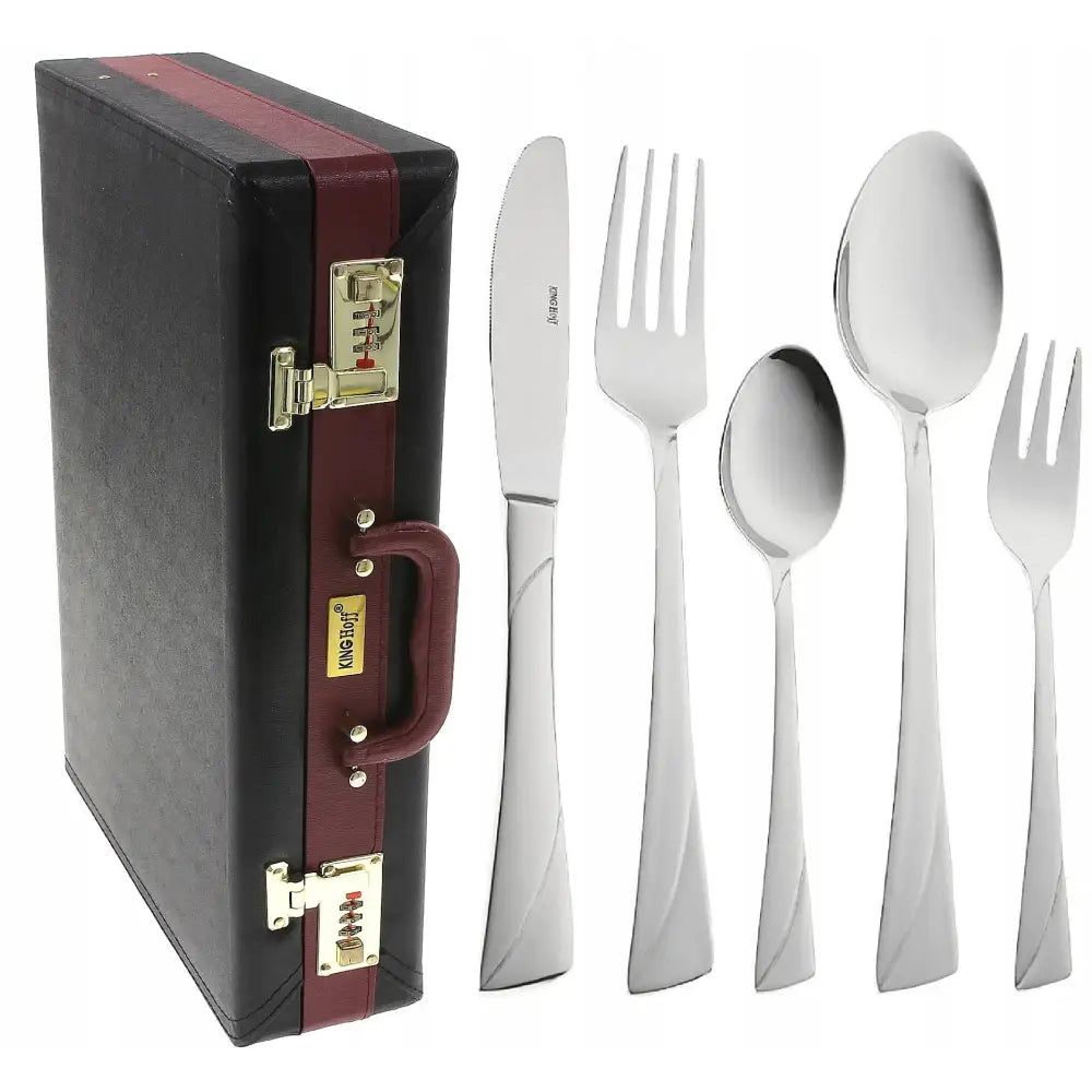 Bestikksett i Koffert Glans 72 Deler Kinghoff - Nomax.no
