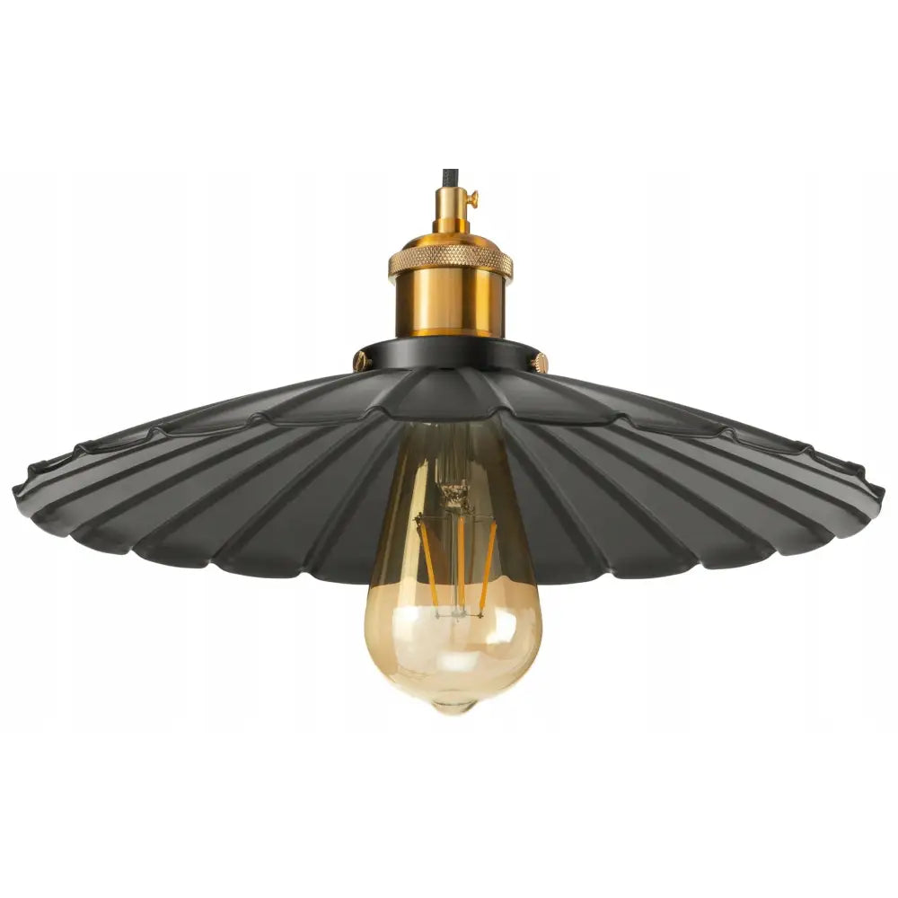 Svart Metall Hengelampe Flat Lamina (Ms2002 Svart) - Nomax.no